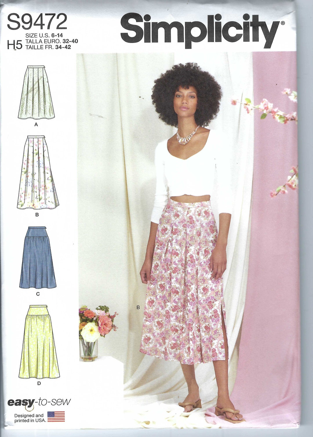 Uncut Simplicity Sewing Pattern 9472 Misses' and Women's Skirts ...