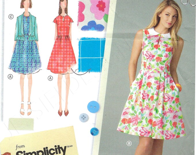 Uncut Simplicity Pattern 1419 Lisette 6, 8, 10, 12, 14 16-24 Dress and ...