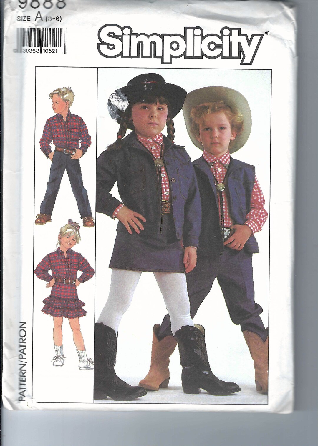 Uncut Vintage Simplicity Sewing Pattern 9888, Kids Pattern, Jacket ...