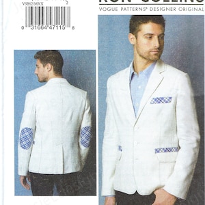 Uncut Vogue Sewing Pattern 9262 Ron Collins Sports Coat Jacket With ...