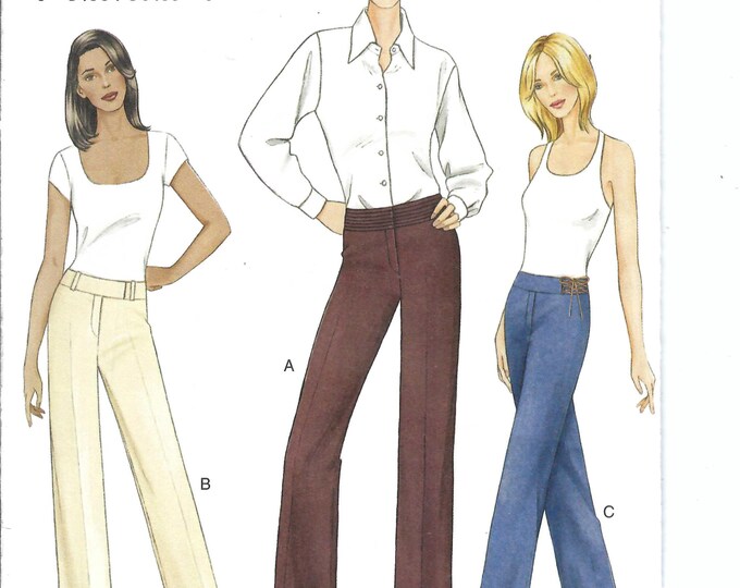Uncut Vogue Sewing Pattern 7685 Misses PANTS Wide-legged With Contour ...