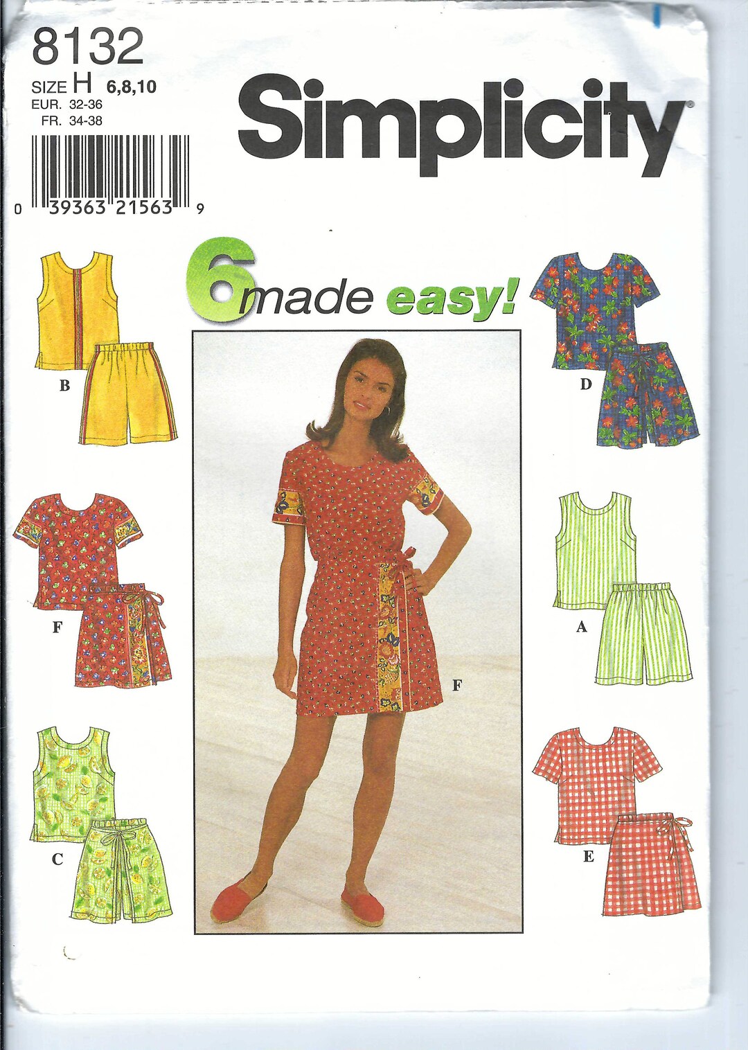 Uncut Vintage Simplicity Sewing Pattern Round Neckline Pullover Top ...