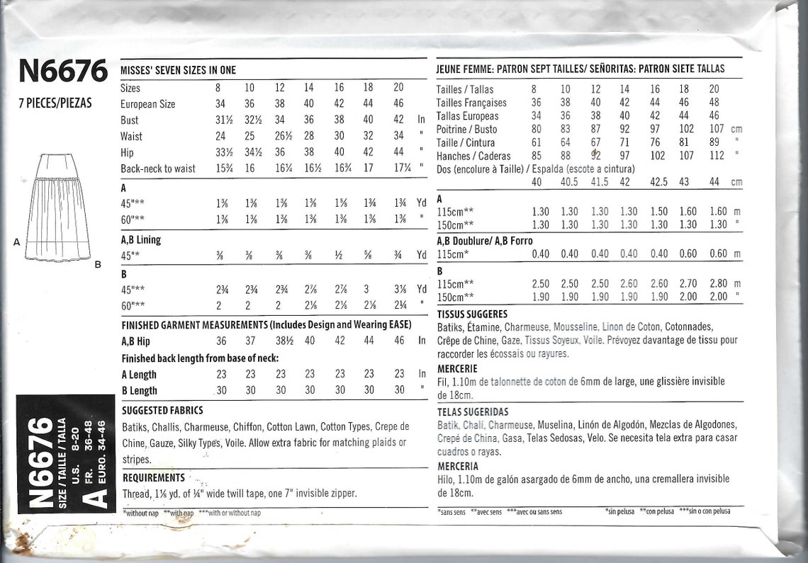 Uncut New Look Sewing Pattern 6676 New Look Sewing Pattern. | Etsy