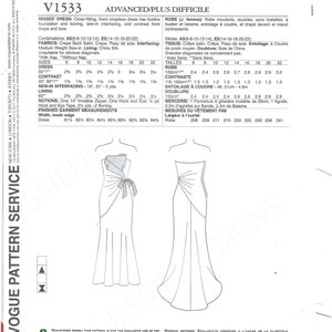 Uncut Vogue Sewing Pattern 1533 Misses' Strapless, Front-drape Dress ...