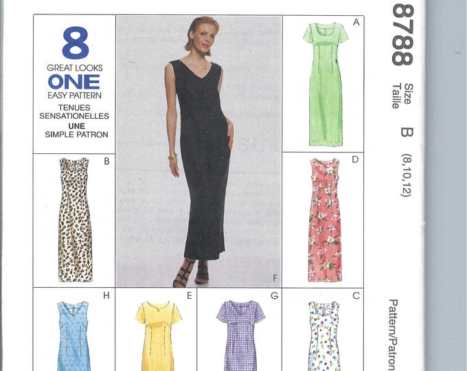 Uncut Vintage Mccalls Sewing Pattern 8788 for Women's Dress, Sizes 8-10 ...