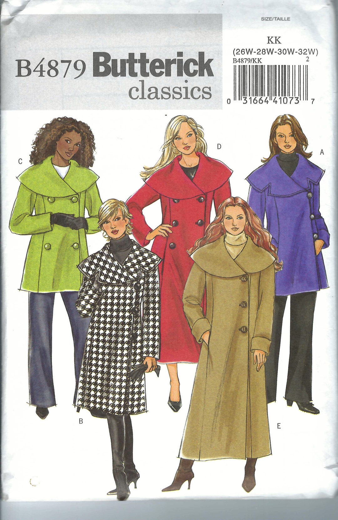Uncut Butterick Sewing Pattern 4879 Women's Petite Loose Fitting Lined ...
