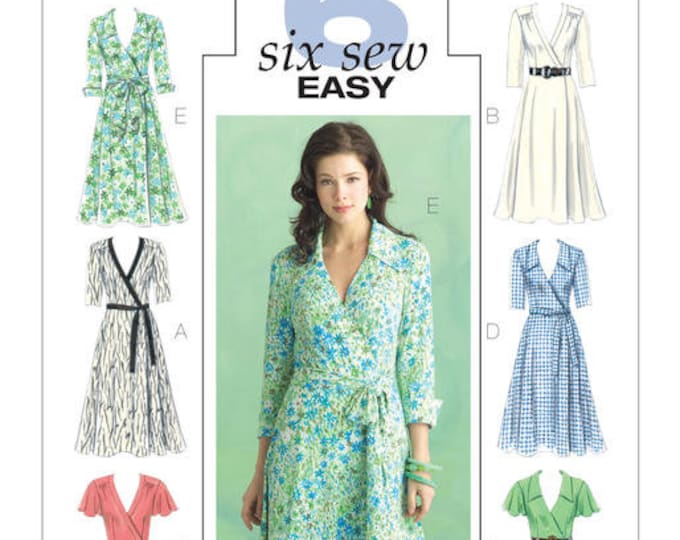 Uncut Six Sew Easy” Flared Wrapped Dress Pattern. Butterick 5030 Size ...