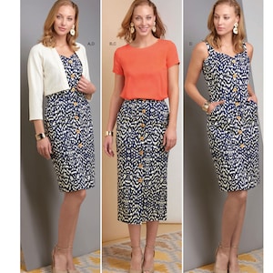 Uncut Simplicity Sewing Pattern 10141 8849 Dress SKIRT Top & Knit ...