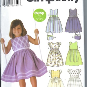 Uncut Simplicity Sewing Pattern 5223 Girl Dress Size 3-6 5-8 FF - Etsy