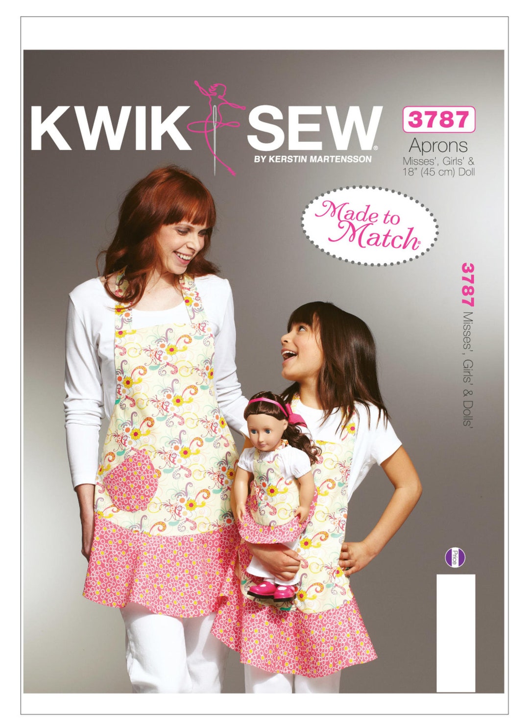 Uncut Kwik Sewing Pattern Sew K3787 Misses'/girls'/18" Dolls' Matching ...