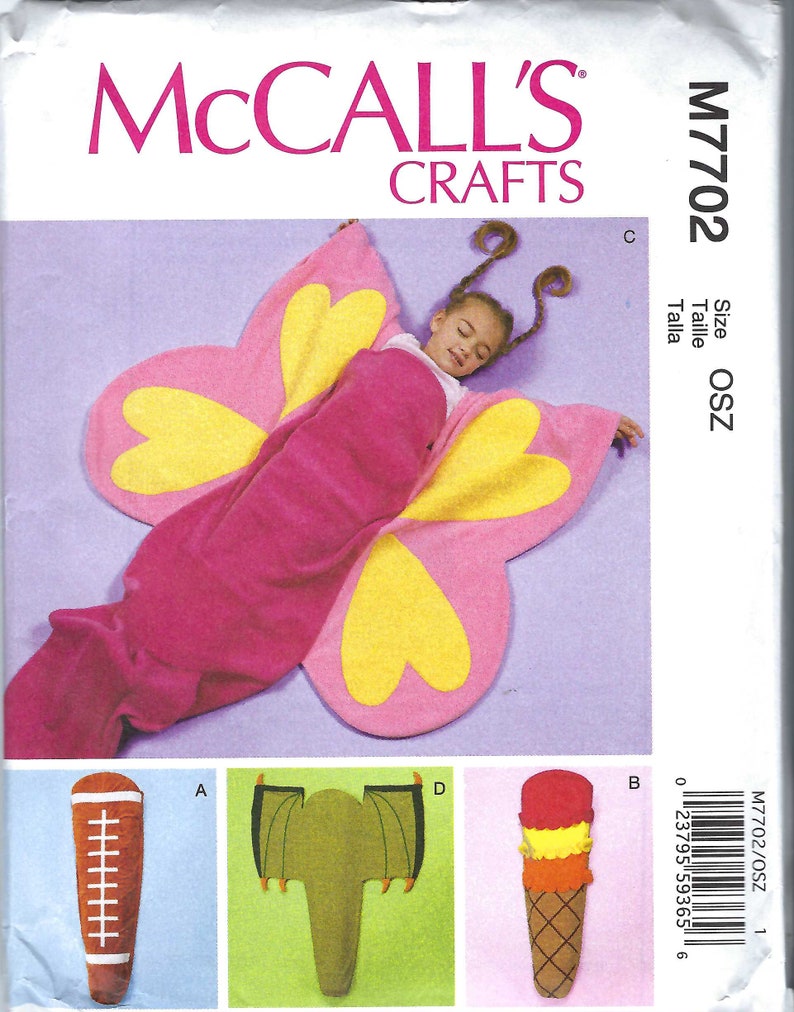 Uncut Mccalls Sewing Pattern 7702 Craft Pattern Kids Sleeping - Etsy