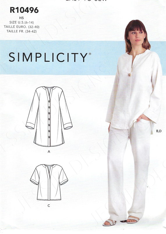 Uncut Simplicity Sewing Pattern 10496 9113 Misses' Tunic - Etsy
