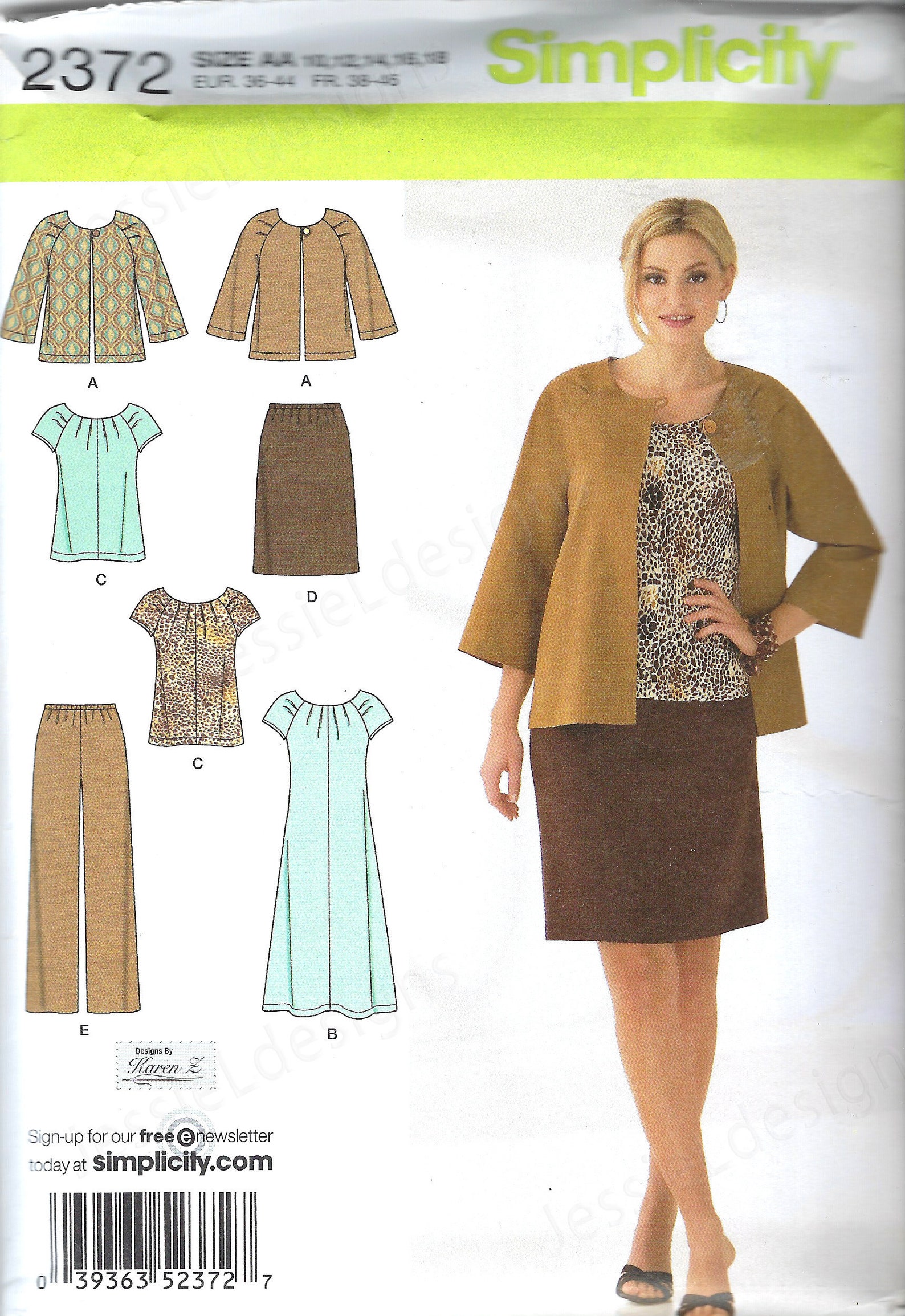 Uncut Simplicity Sewing Pattern 2372 Size 10-18 20-28 - Etsy