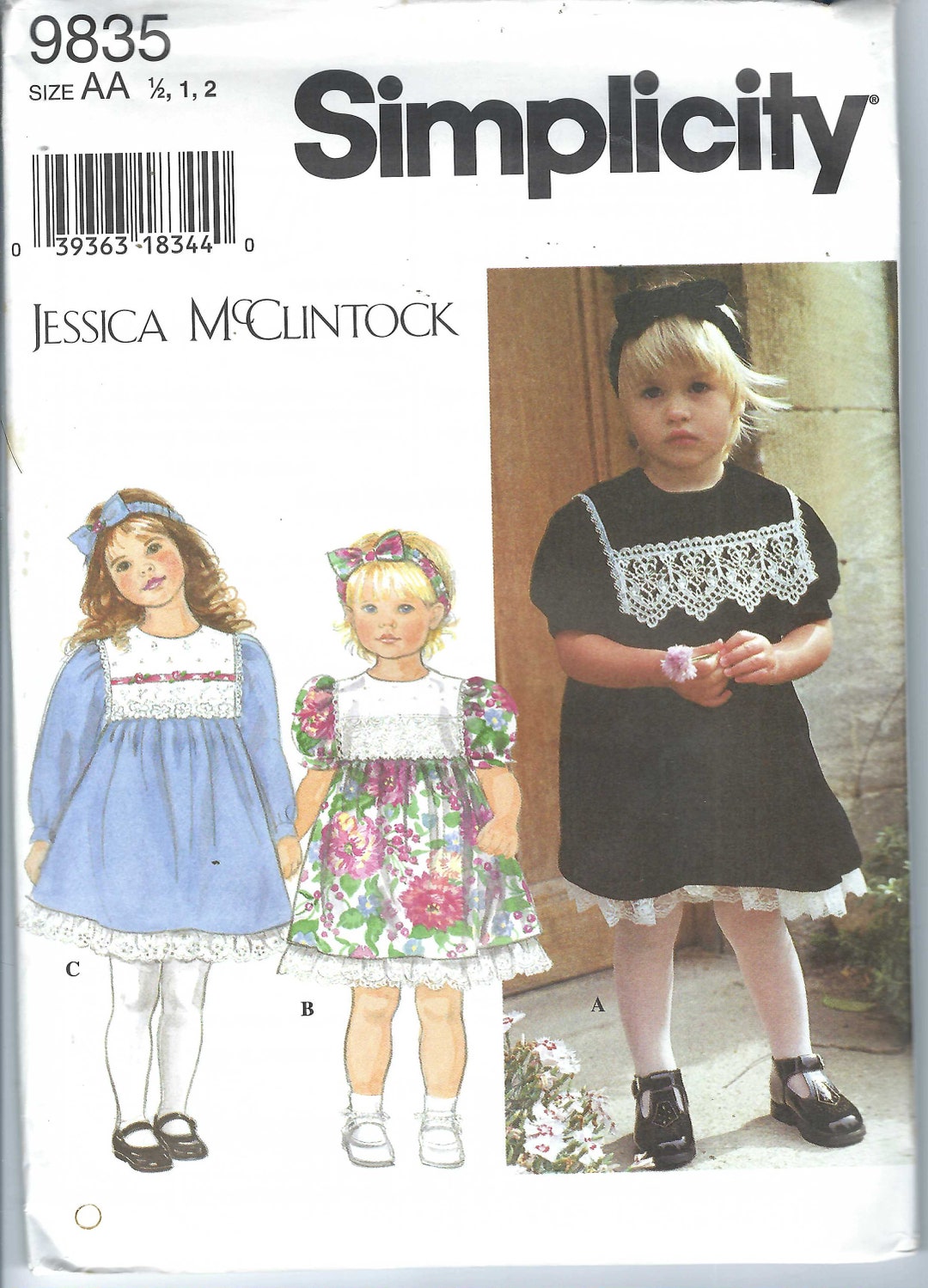 Uncut Vintage Simplicity Sewing Pattern 9835 Child's Dress, by Jessica ...