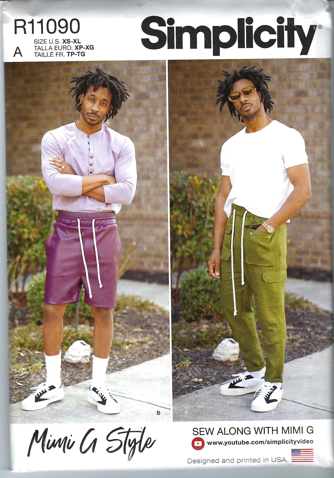 Uncut Simplicity Sewing Pattern 11397 11090 9338 Men's Pull-on Pants or ...
