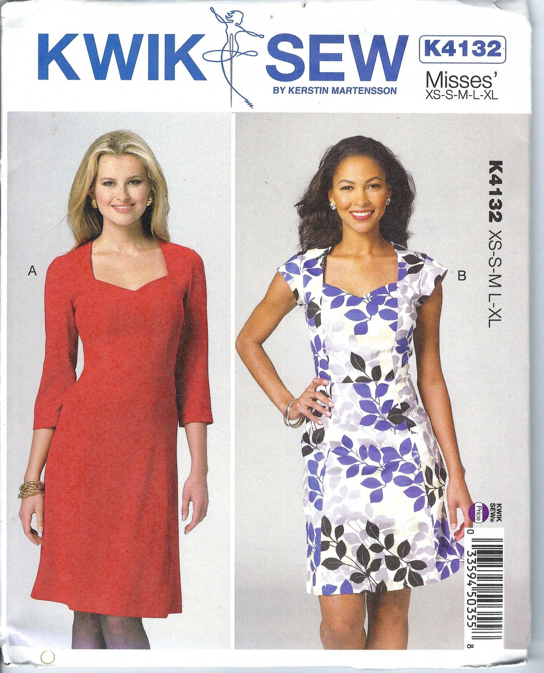 Rare Uncut Kwik Sewing Pattern 4132 Misses Dress Size Xs-xl FF - Etsy