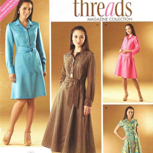 Uncut Simplicity Sewing Pattern 2996 Pattern Threads Shirt Dress in ...