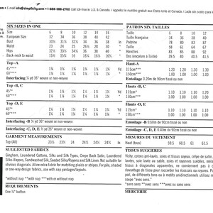 Uncut New Look Sewing Pattern 6483 Misses Tops Size: A 6-16 FF - Etsy