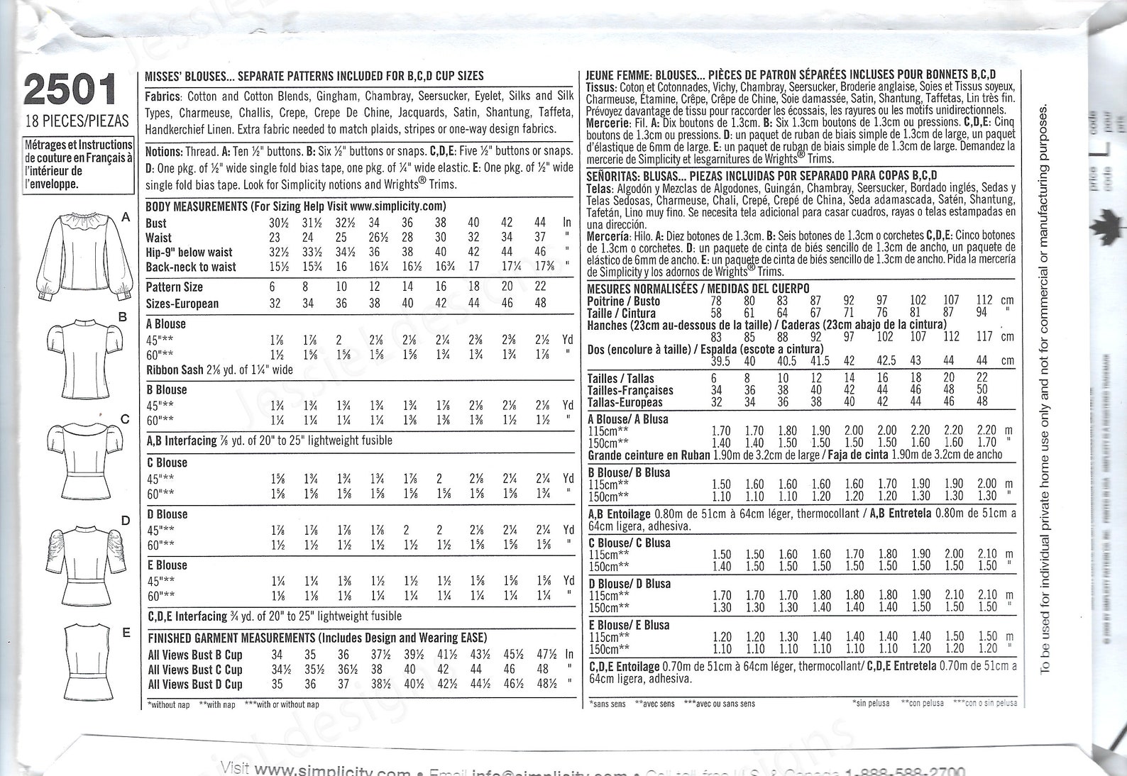 Uncut Simplicity Sewing Pattern 2501 Size H5 4-12 14-22 Misses - Etsy