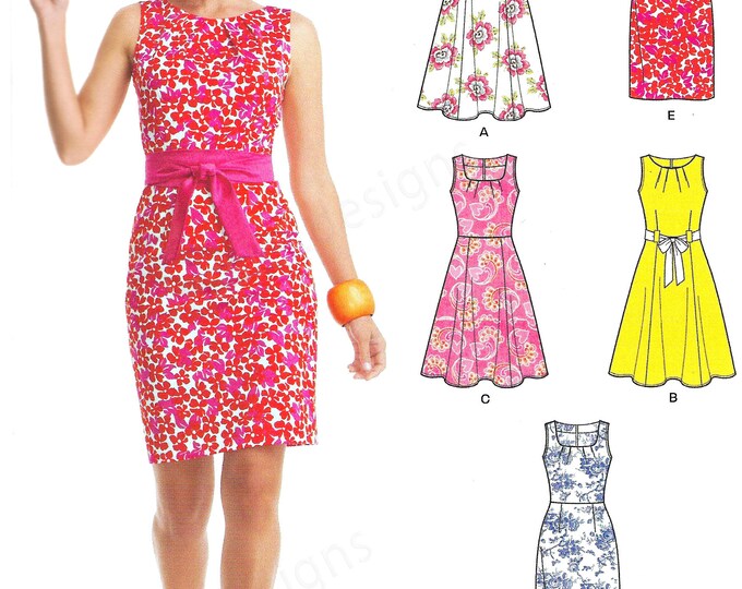 Uncut New Look Sewing Pattern 180 6184 Misses' Bodycon/a-line Dress Sz ...