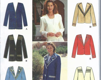 Simplicity 9826 Women's Jacket Pattern, Decorate a Jacket, Size 12, 14 ...
