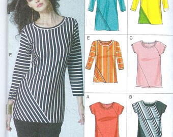 Uncut Vogue Sewing Pattern 8772 E5 Easy Options Misses' Blouse Bow Tie ...