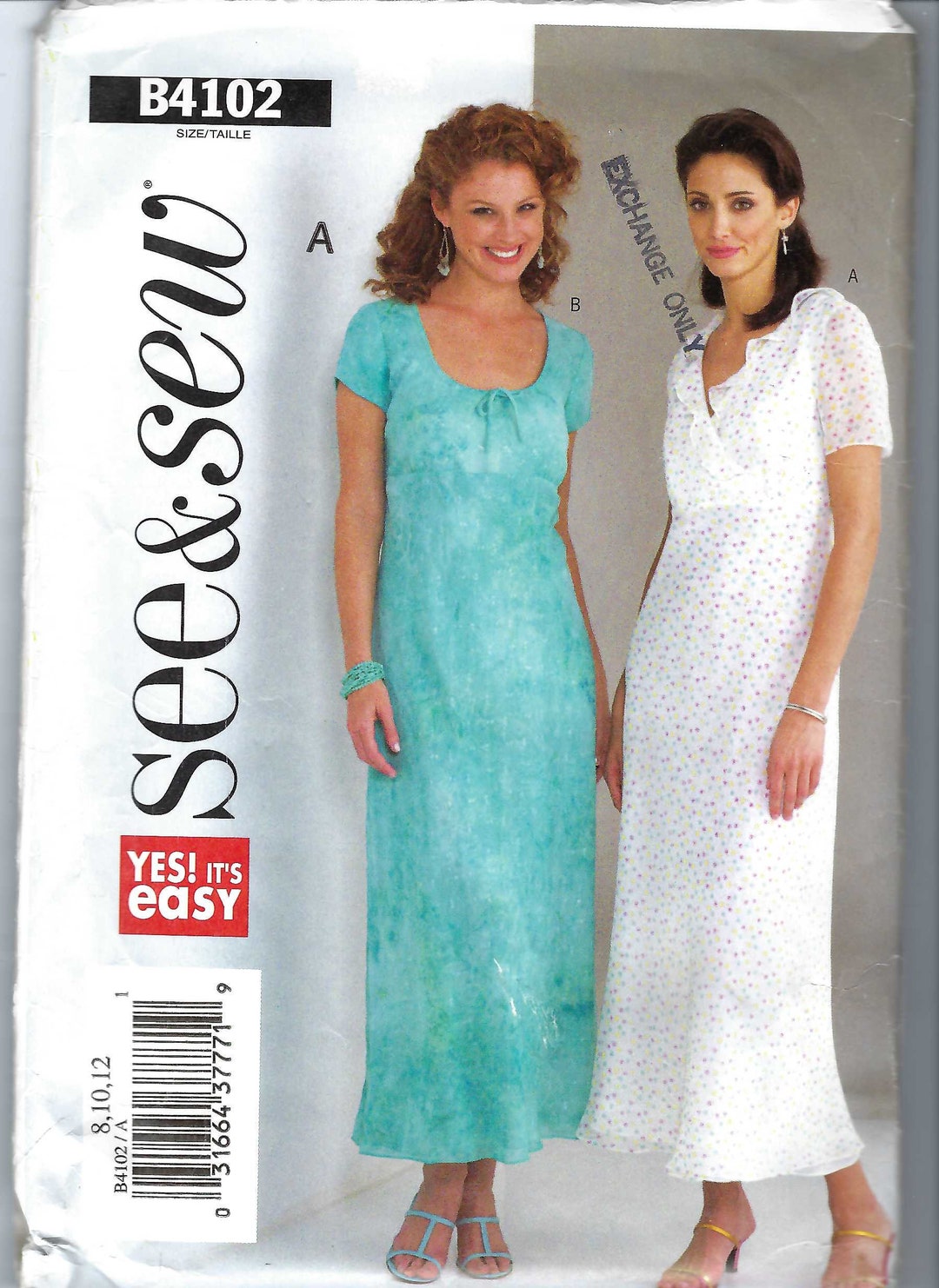 Uncut Butterick Sewing Pattern 4102, Misses'fitted, Bias, Lined ...