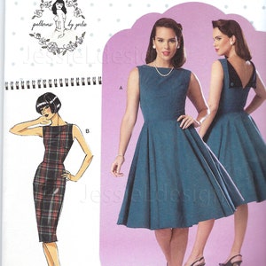 Uncut Simplicity Sewing Pattern 9286 Misses' Fold-back Facing Dresses ...