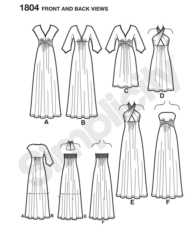 Uncut Simplicity Sewing Pattern 1804 Misses' Knit Dresses - Etsy