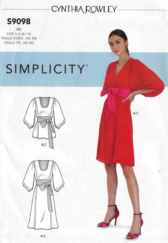 Uncut Simplicity Sewing Pattern 10507 9098 S10507 / S9098 - Etsy