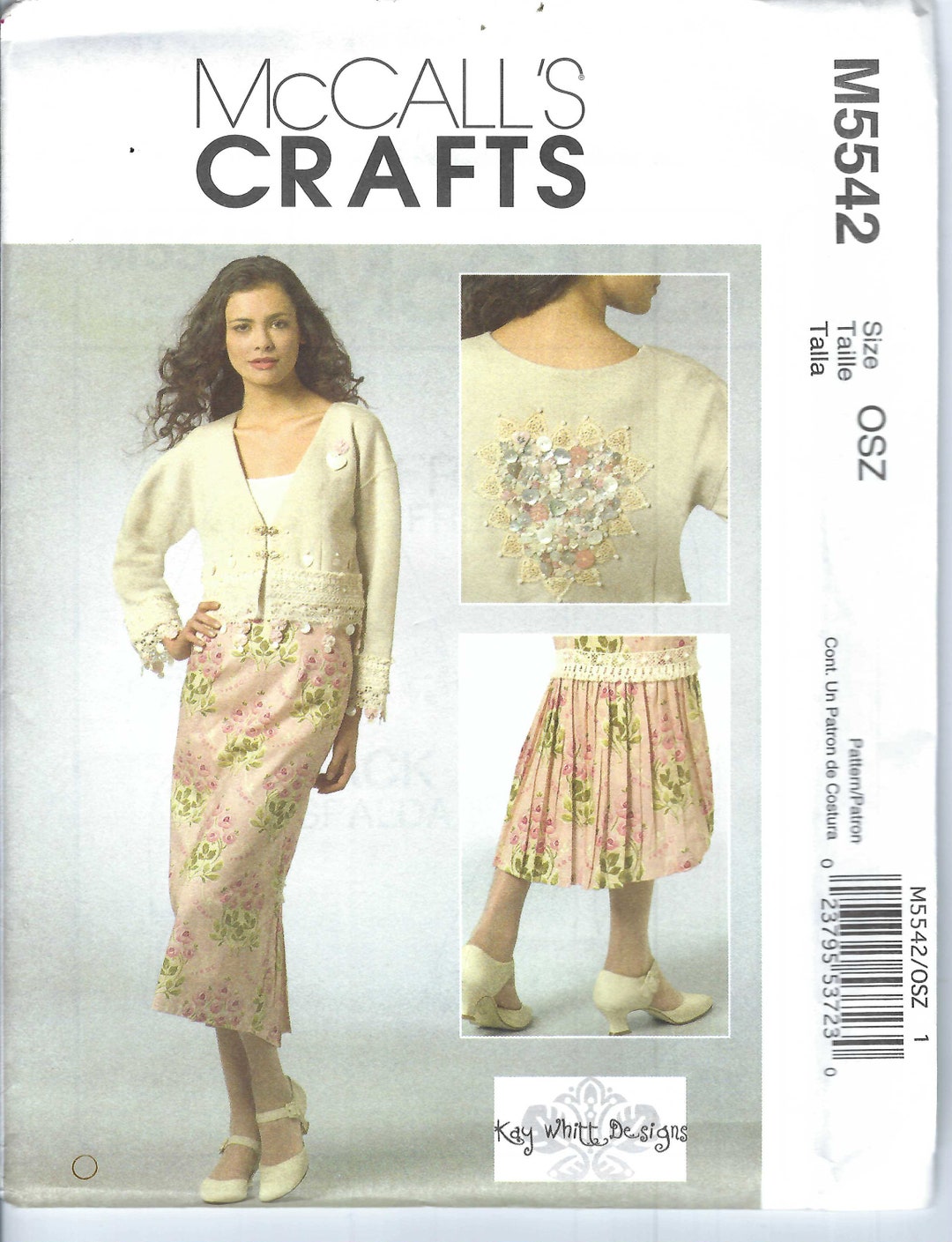 Uncut Mccall's Sewing Pattern 5542 Kay Whitt Designs Misses Skirt Xs-l ...