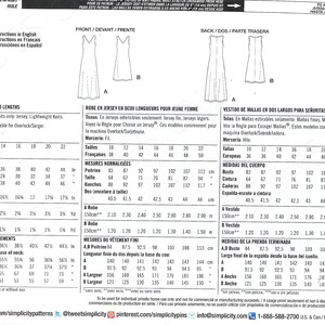 Uncut Simplicity Sewing Pattern 1185 Misses Knit Dress Size 10-22 FF - Etsy