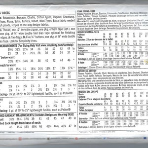 Uncut Simplicity Sewing Pattern 8244 Misses Dress Size 6-14 14-22 FF - Etsy