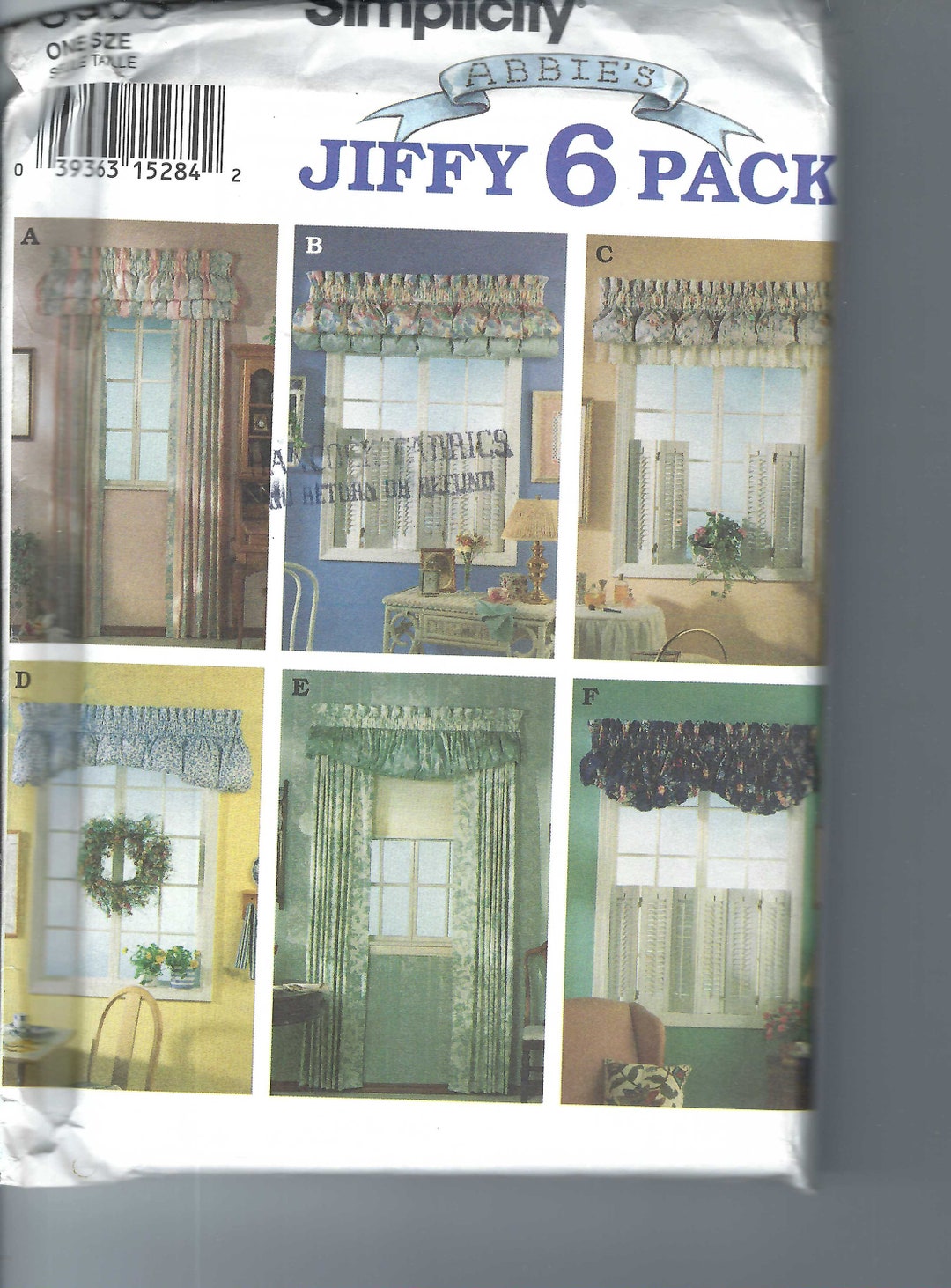 Uncut Simplicity Sewing Pattern 8963 Abbie's Jiffy 6 Pack Window Poufs ...