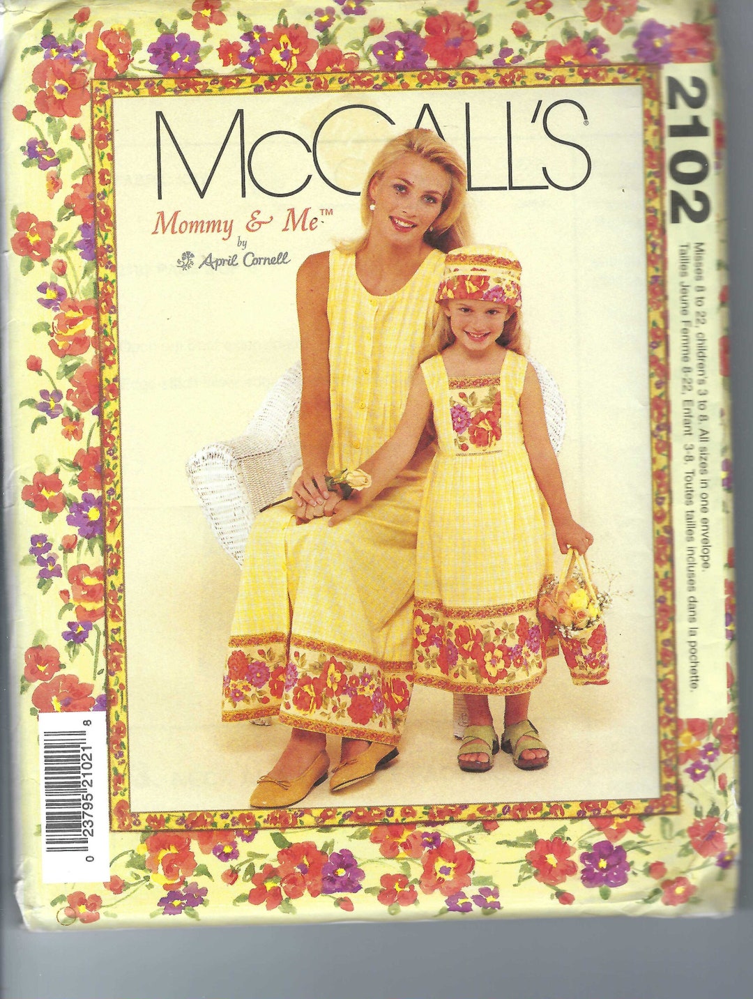 Uncut Vintage Mccalls Sewing Pattern 2102 April Cornell Mother Daughter ...