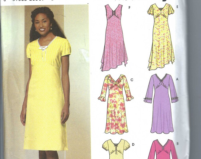 Uncut Simplicity Sewing Patten 5681 Misses' Pullover Bias Dress Size 6 ...