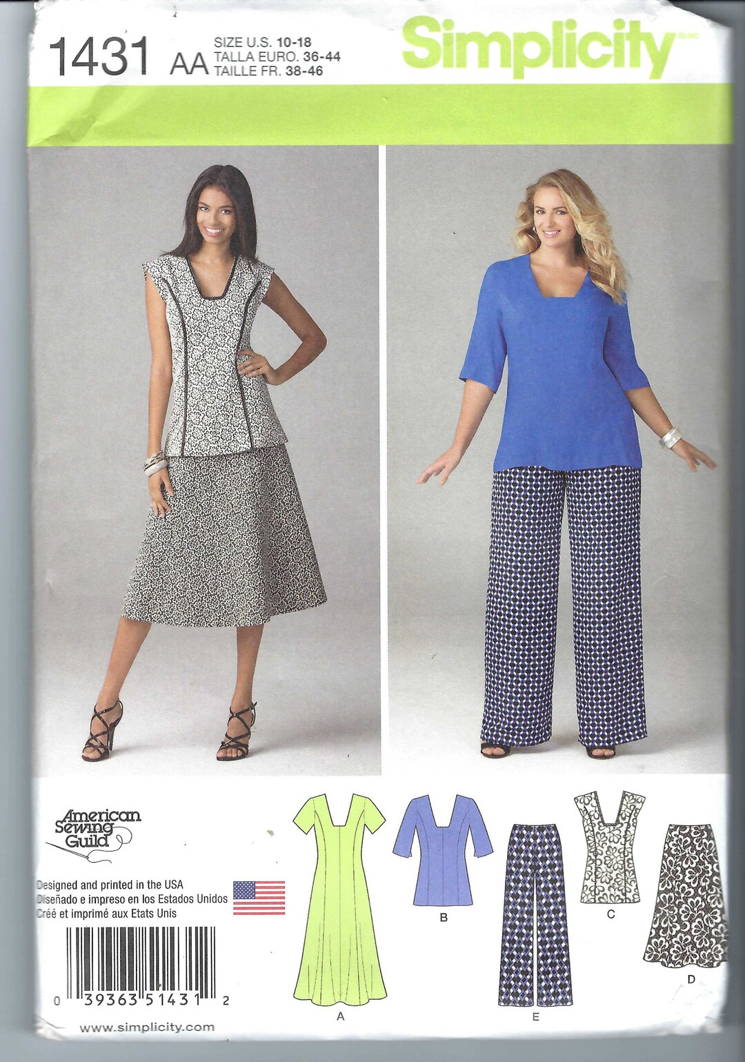 Uncut Simplicity Sewing Pattern Womens Pants Skirt Dress Top Simplicity ...