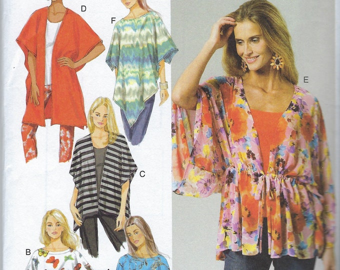 Uncut Butterick Sewing Pattern 5790 Misses Wrap, Cover up & Poncho Size ...