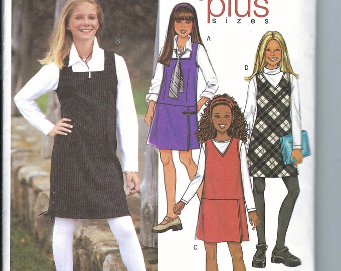 Uncut Butterick Sewing Pattern 3960 Girls Semi Fitted A Line Jumper 7 ...