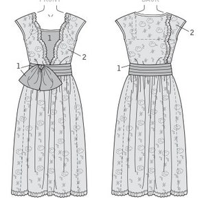 Uncut Butterick Sewing Pattern 6399 Misses' Drop-waist Dress With ...