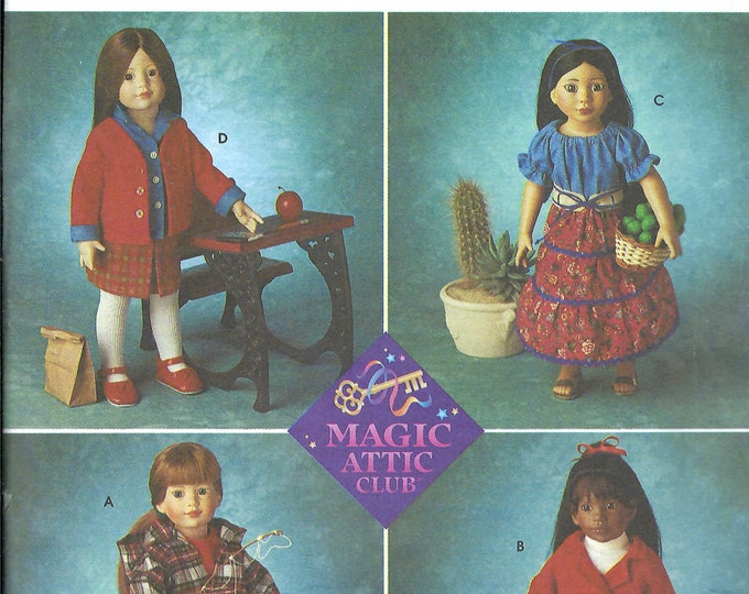 Uncut Simplicity Sewing Pattern 18 Inch Doll Clothes 8451 Magic Attic ...