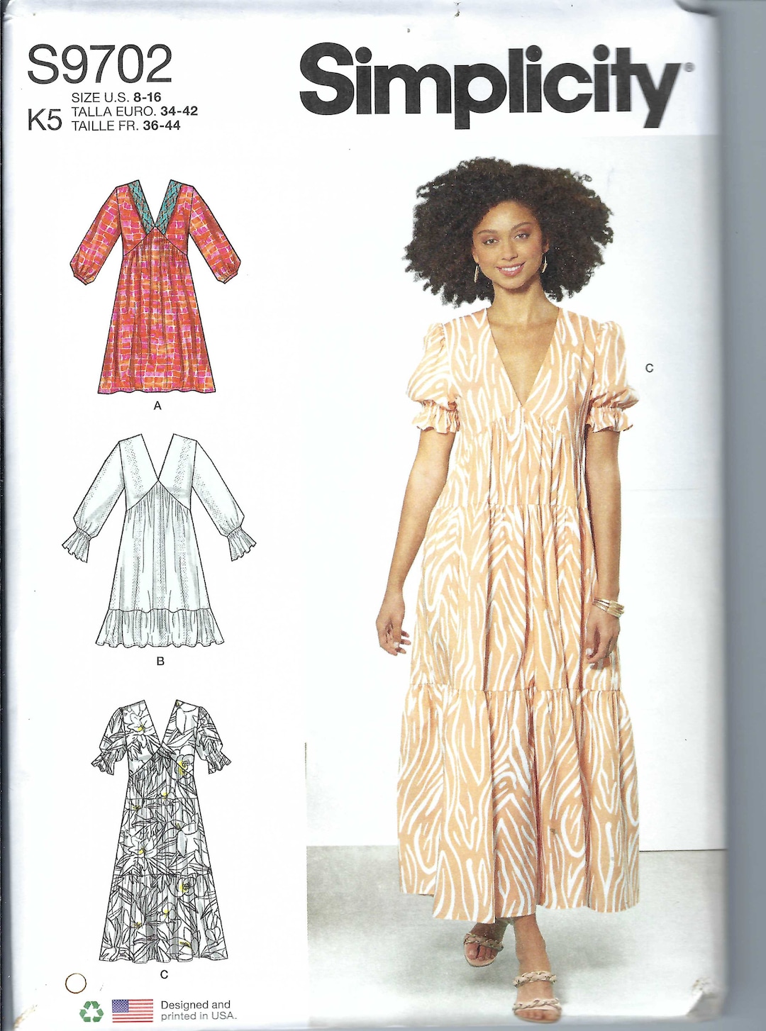 Uncut Simplicity Sewing Pattern Misses' Empire Dress Simplicity 11704 ...