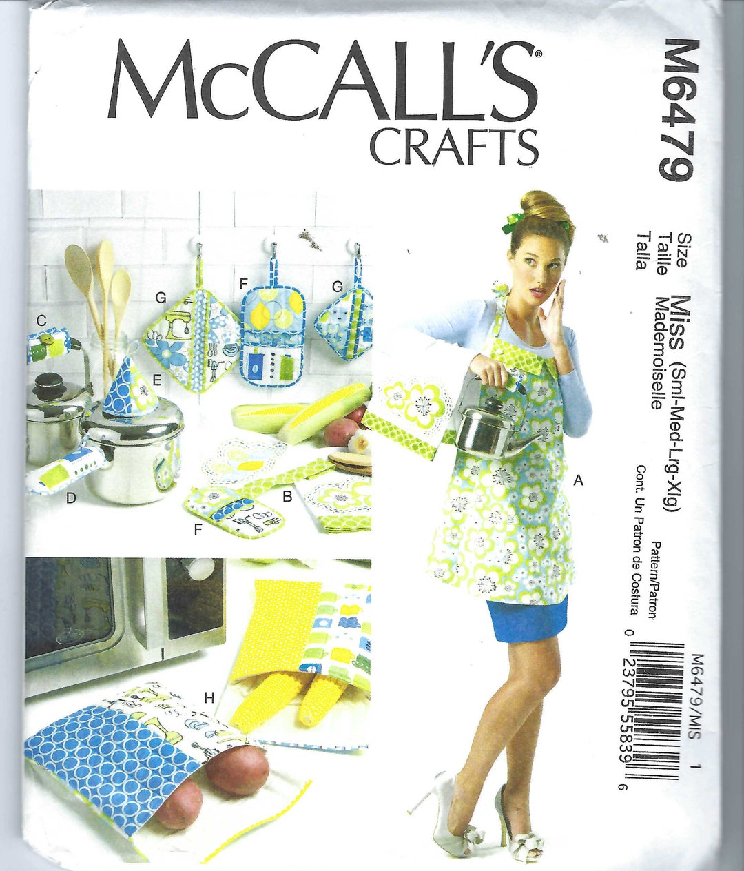 UNCUT Mccalls Sewing Pattern Craft Pattern 6479 Small, Medium, Large, X ...