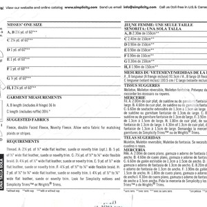 Uncut New Look Sewing Pattern 6296 for Misses Hat, Scarf, Rustic Jacket ...