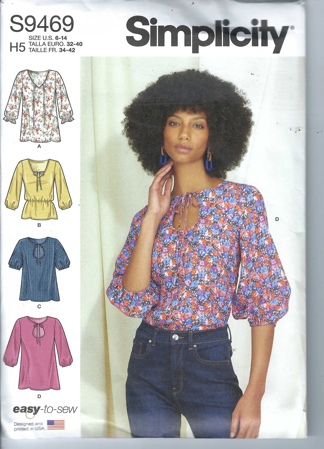 Uncut Simplicity Sewing Pattern 9469 11321 Misses Tops Size 6-14 or 16 ...