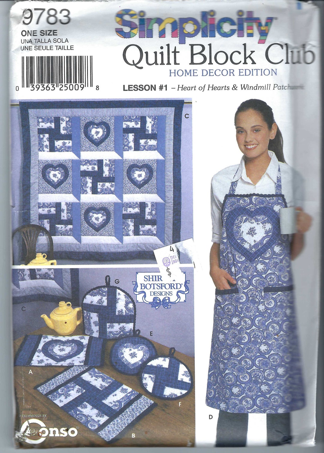 Uncut Simplicity Sewing Pattern 9783 Craft Pattern - Quilt Block Club ...