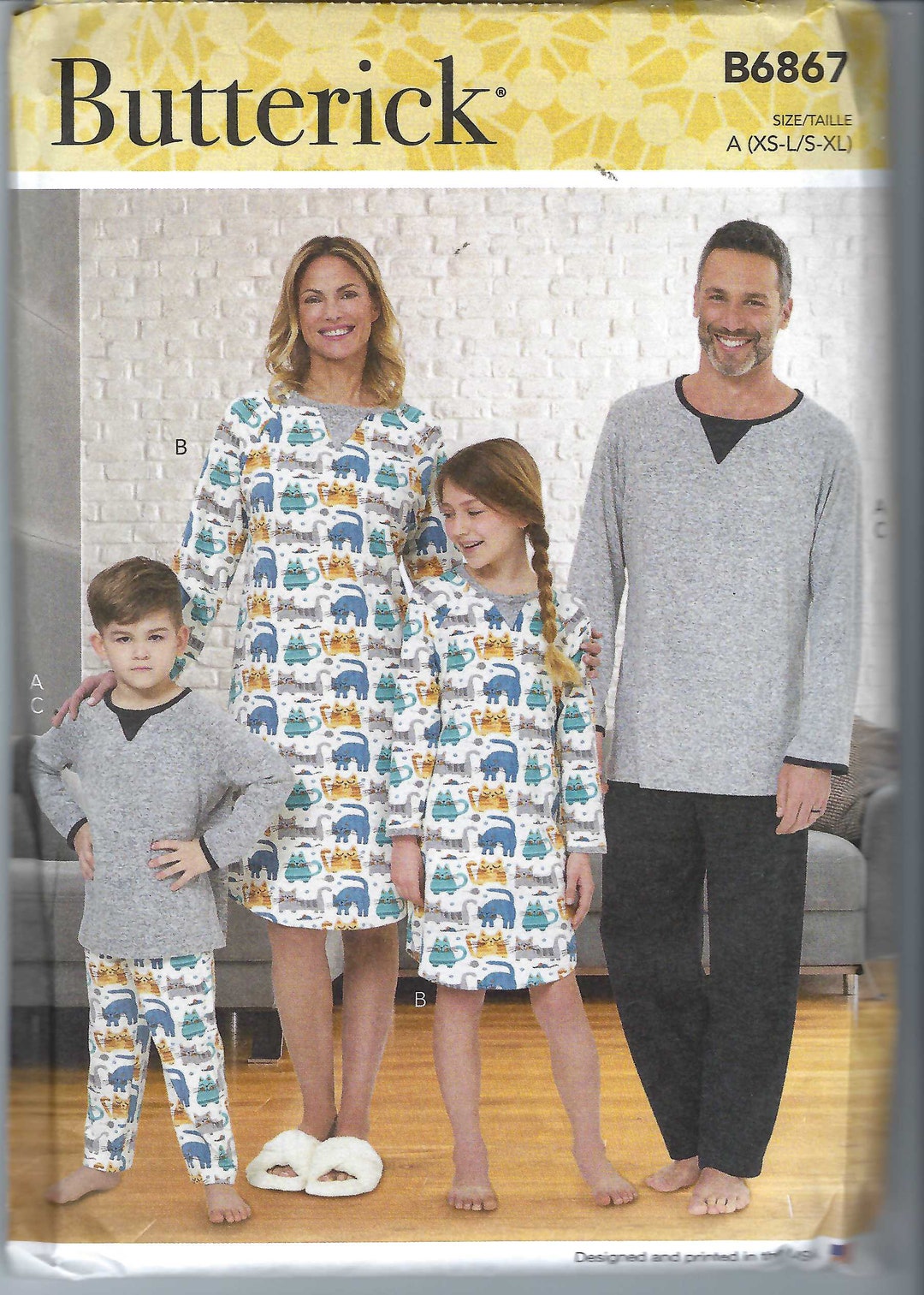 Uncut Butterick Sewing Pattern 6867 Misses', Men's, Children's, Boys ...