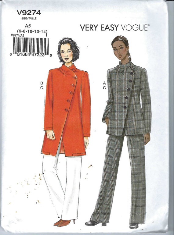Uncut Vogue Sewing Pattern 944 9274 Misses Jacket and Pants - Etsy