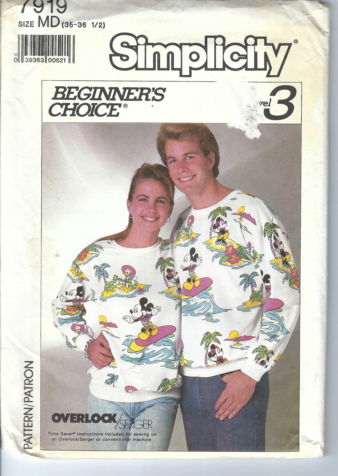 Uncut Vintage Simplicity Sewing Pattern 7919 Misses, Mens Loose-fitting ...