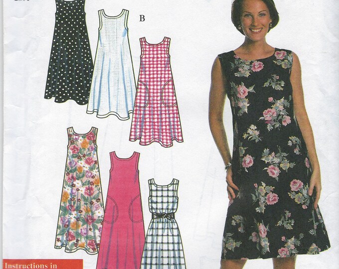 Uncut Vintage Simplicity Sewing Pattern 7541 Summer Dress Size XS XL ...